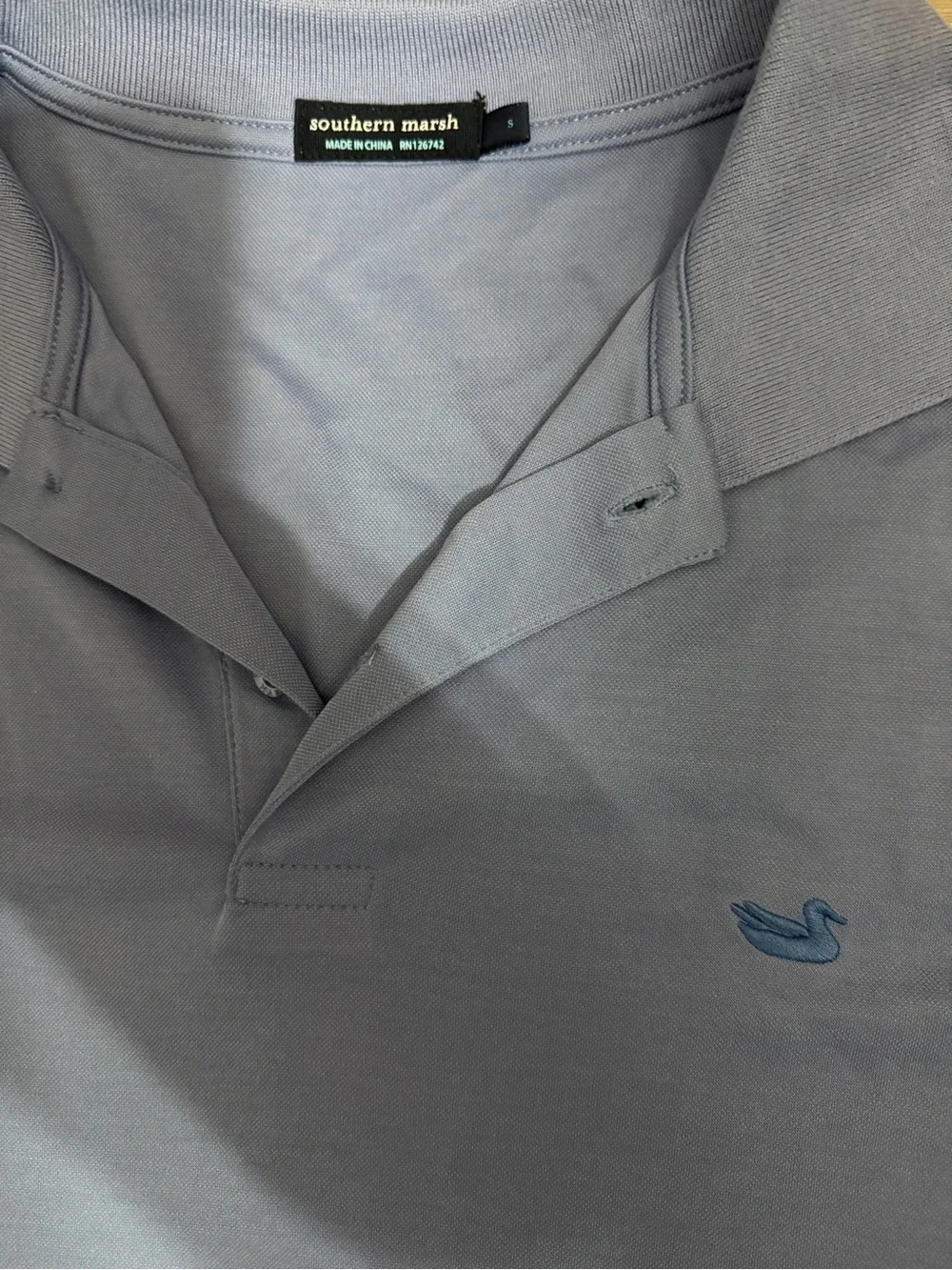 Southern Marsh | Shirts | Southern Marsh Light Blue Polo With Subtle ...